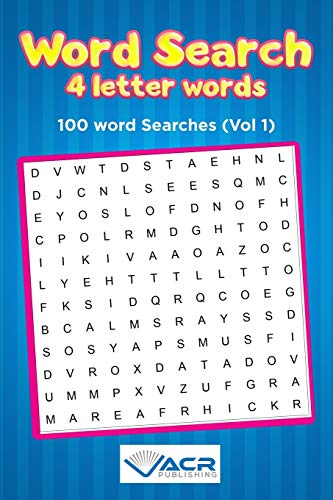 Word Search 4 Letter Words : 100 Word Searches - Acr Publishing ...